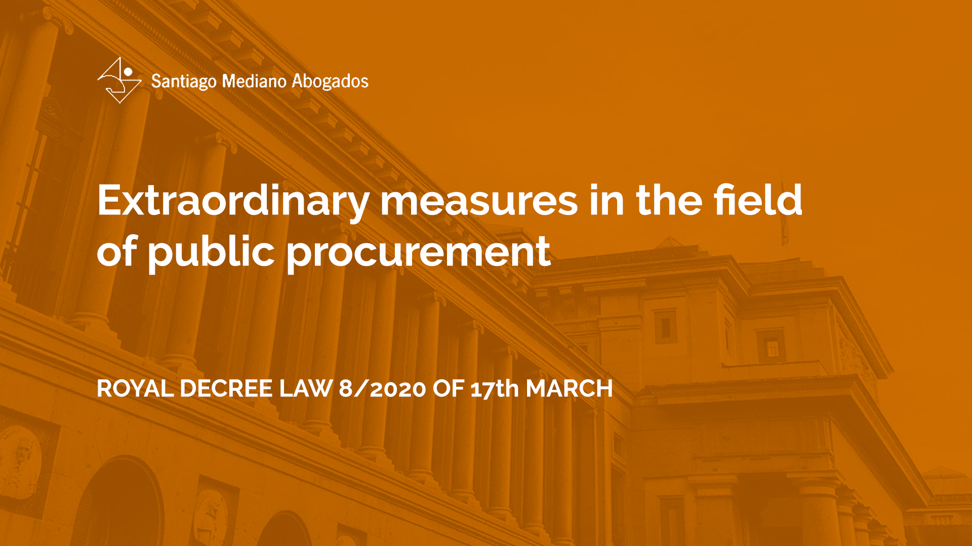 Extraordinary measures in the field of public procurement - Santiago ...